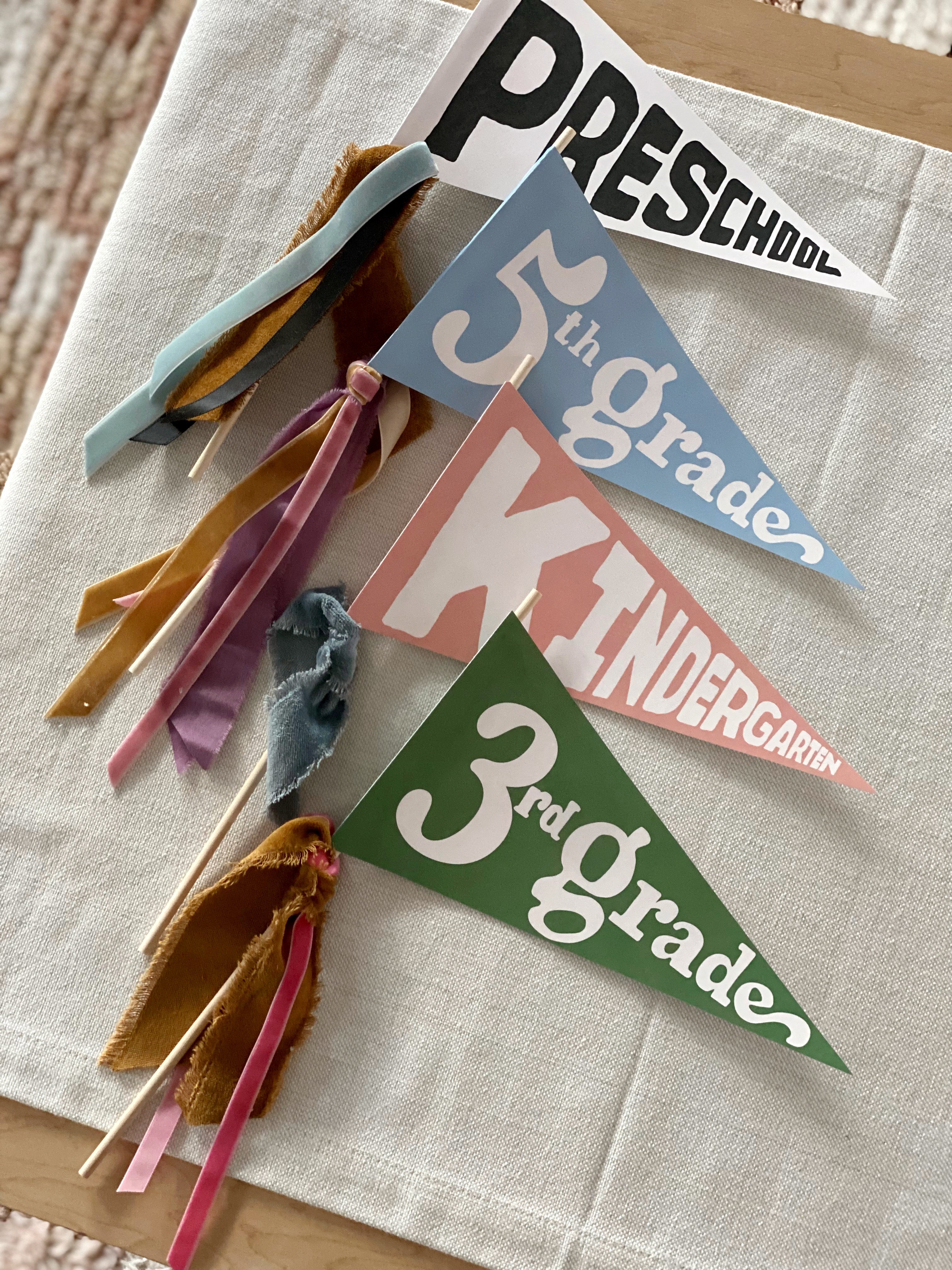 Back to School - Grades - Printable Pennants (Vol.3) – Thread Mama