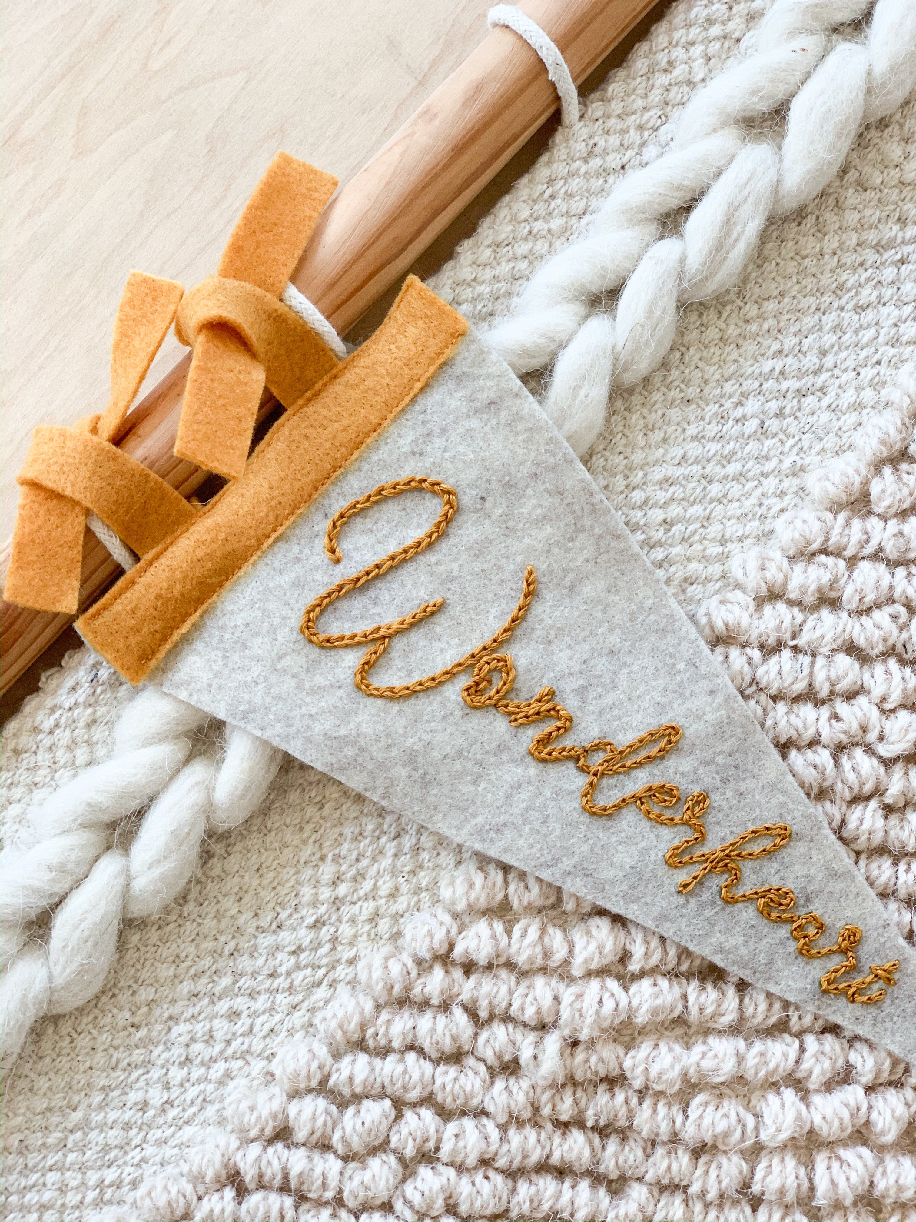 DIY Embroidered Pennant – Thread Mama