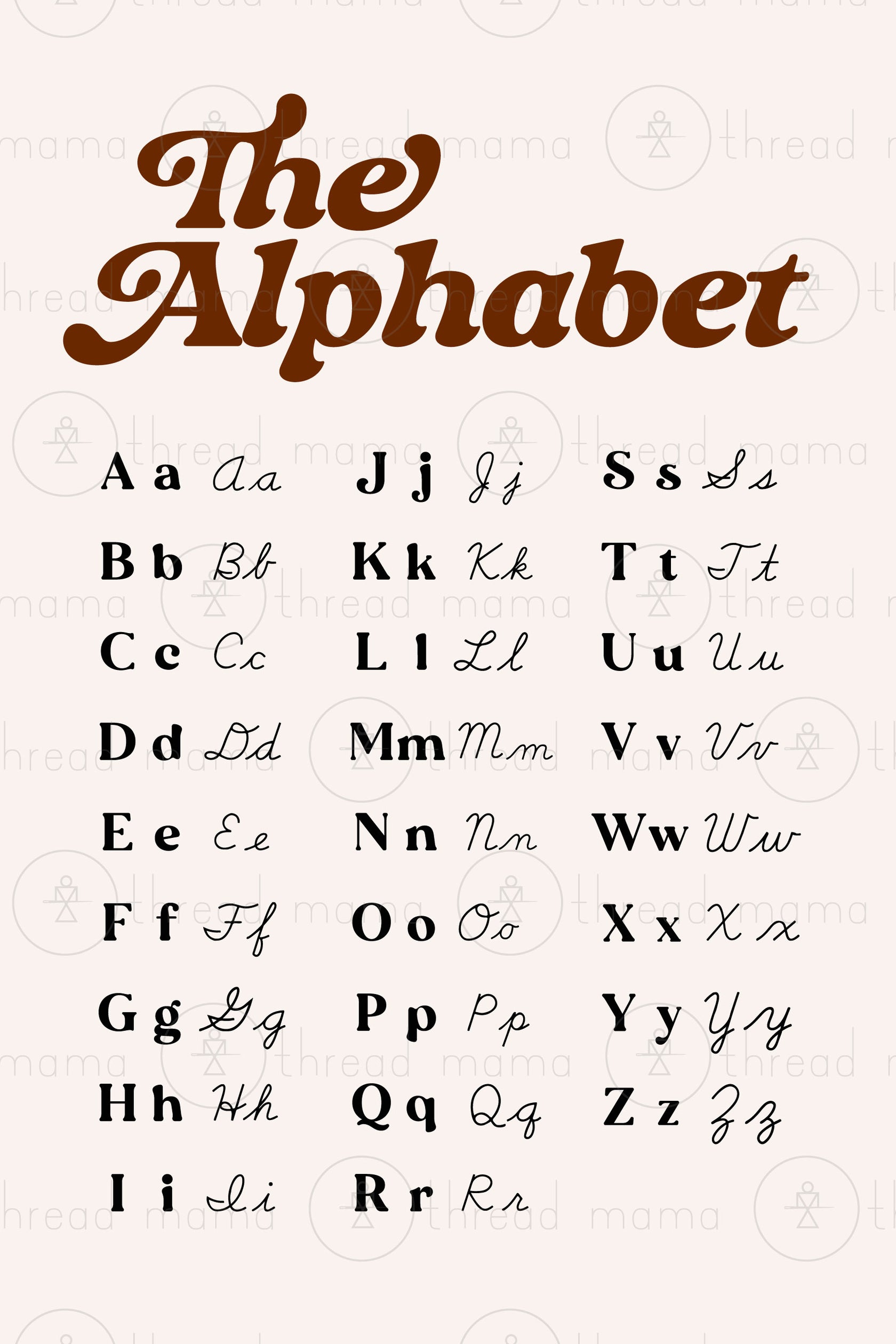 Alphabet - Set (Vol.3) – Thread Mama