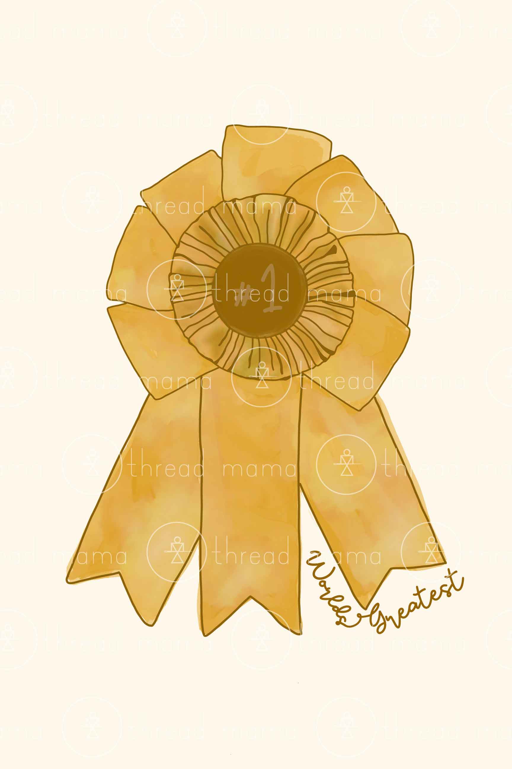 Gold Ribbon (Printable Poster) – Thread Mama