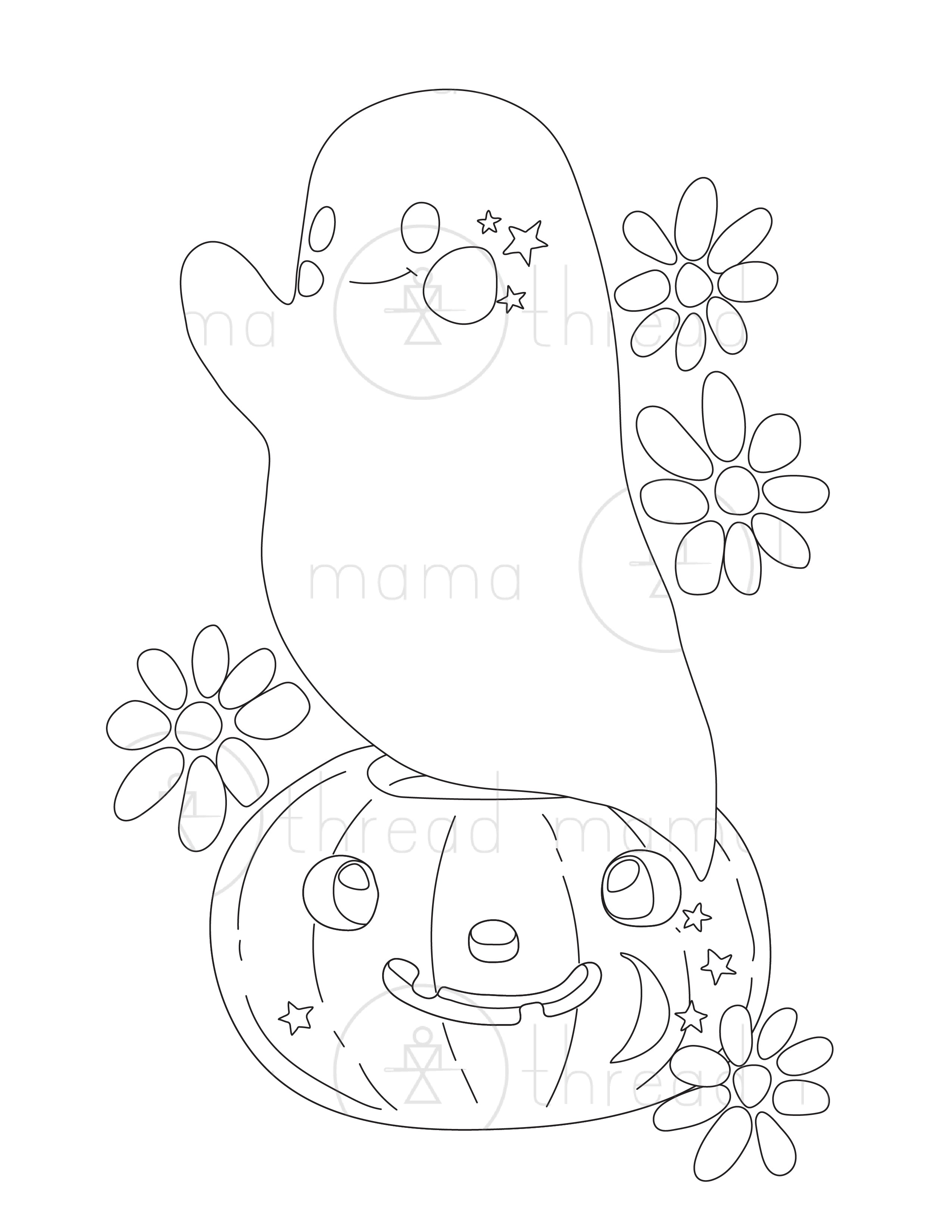 halloween ghost coloring pages printables